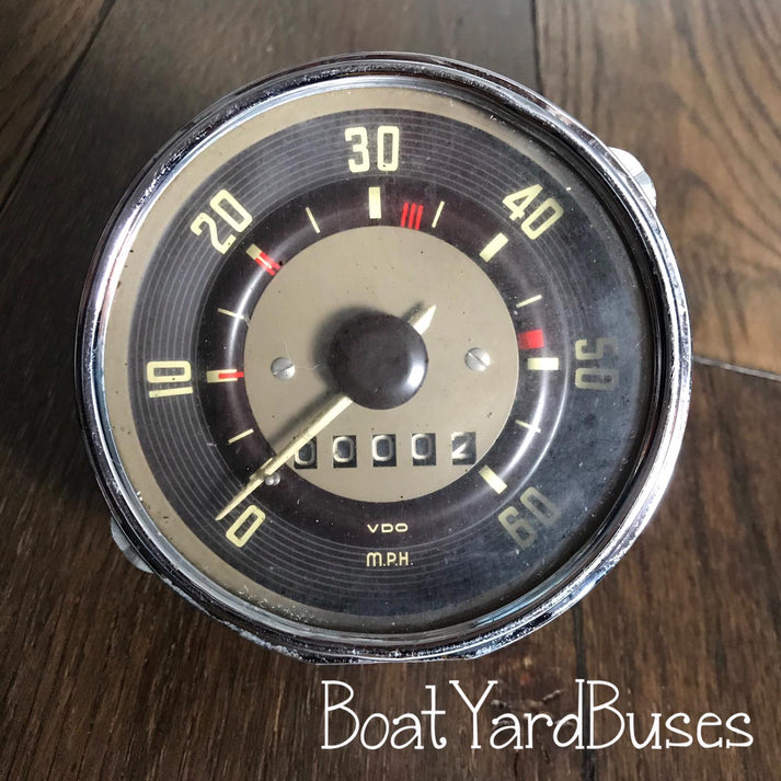 NOS VW Type 2 Splitscreen Bus Bulli Barndoor Deluxe VDO MPH speedomete ...